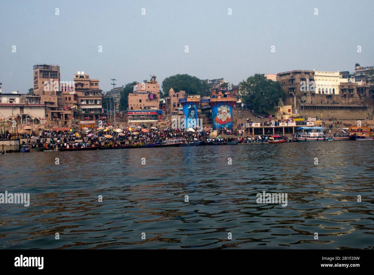 Varanasi boat trip sunrise hi-res stock photography and images - Alamy