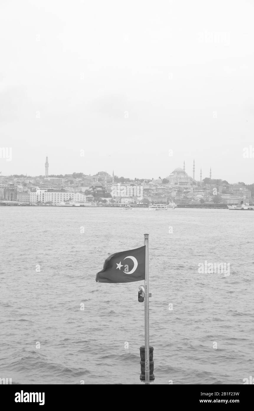 Turkish Flag in Istanbul Stock Photo - Alamy