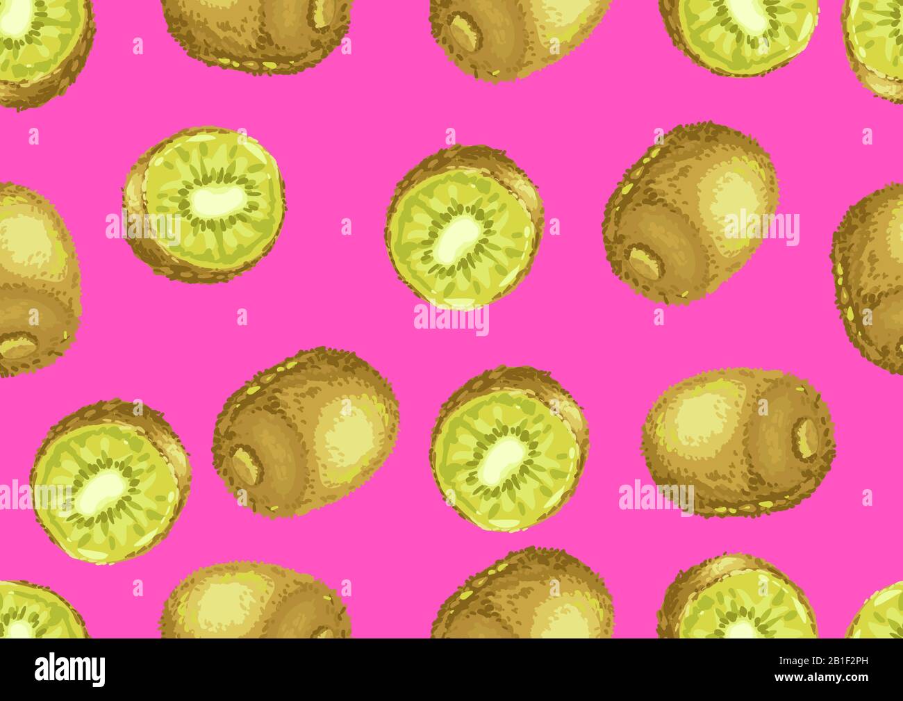Seamless pattern kiwi cut Stock Vector Images - Alamy