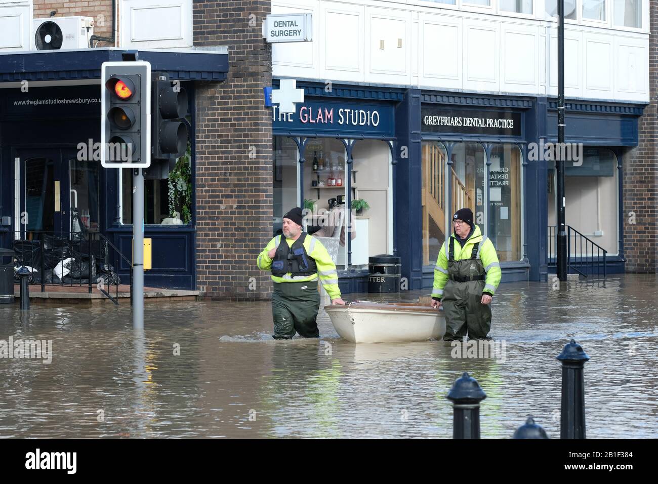 River severn flooded at shrewsbury hi-res stock photography and images ...