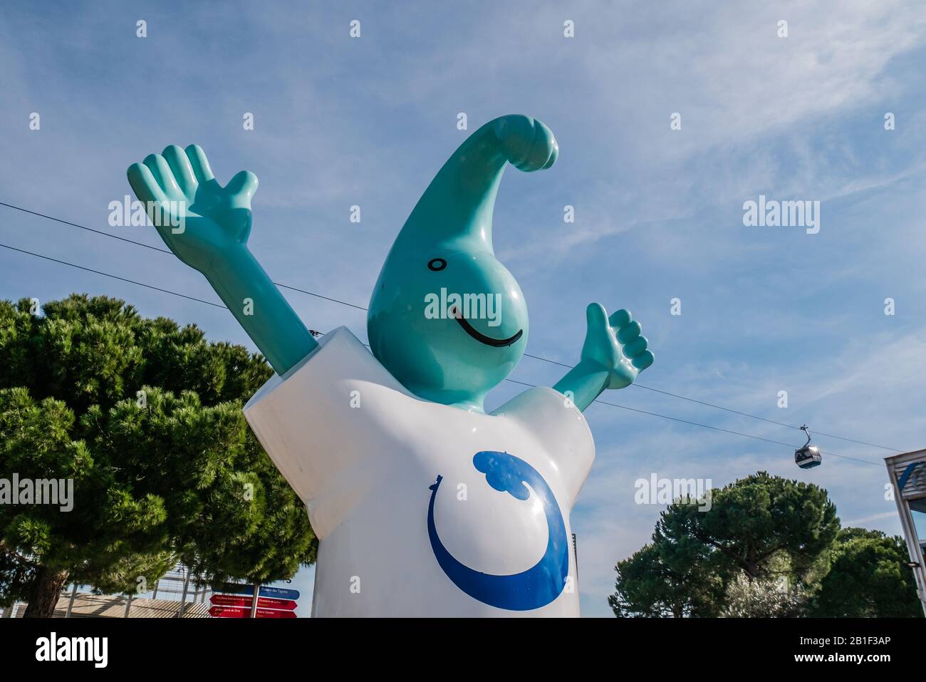 Gil the official mascot of expo 98, by sculptor Artur Moreira, in ...