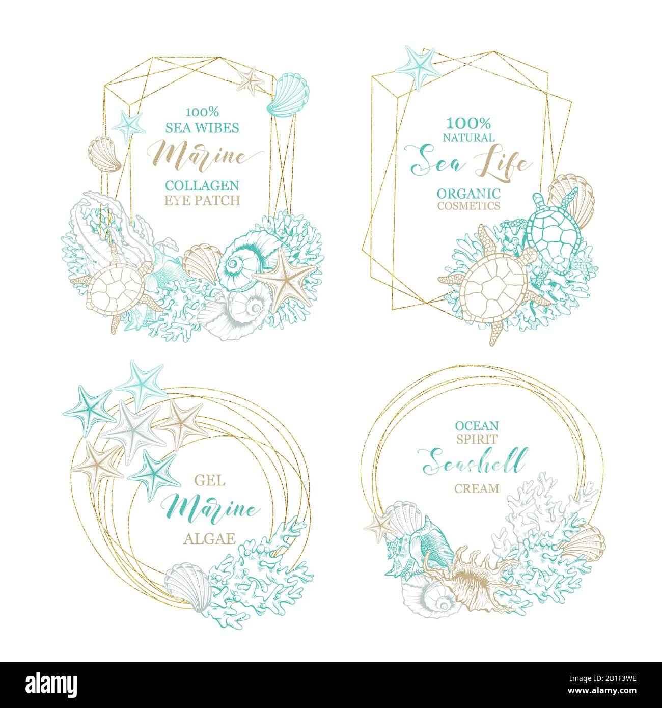 Golden foil labels hi-res stock photography and images - Alamy