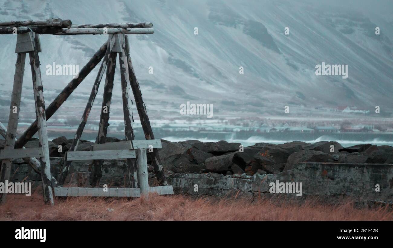 View from a village in Akranes, Iceland Stock Photo - Alamy