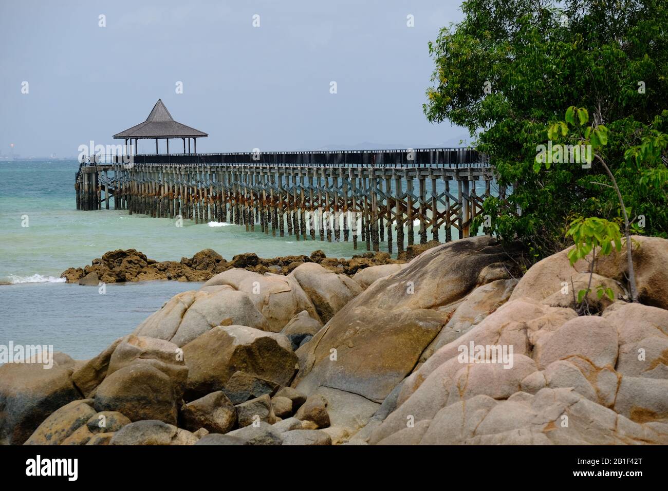 Batam Indonesia - Jetty at Nongsa Beach Stock Photo - Alamy