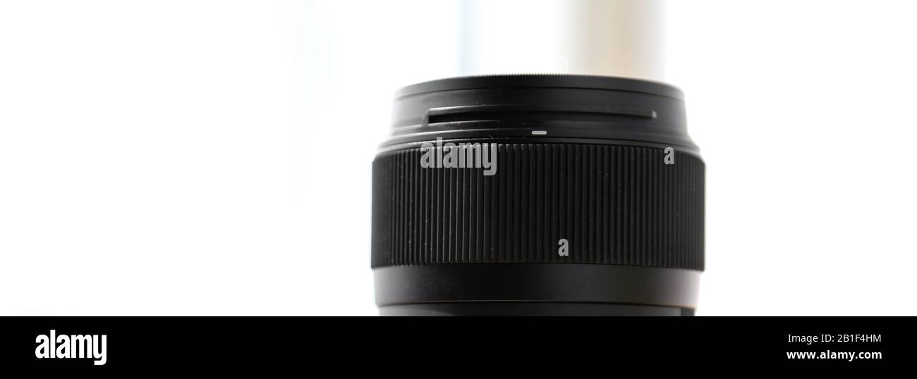 Modern prime lens dusty focus rubber grip ring with bright white ...