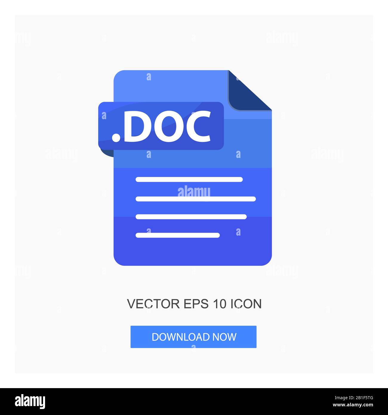 Document Formats Document .DOC With Document Sign Symbol File Blue ...