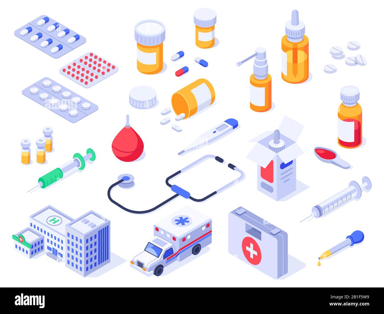 Isometric first aid kit. Health care medical pills, pharmacy medicines ...