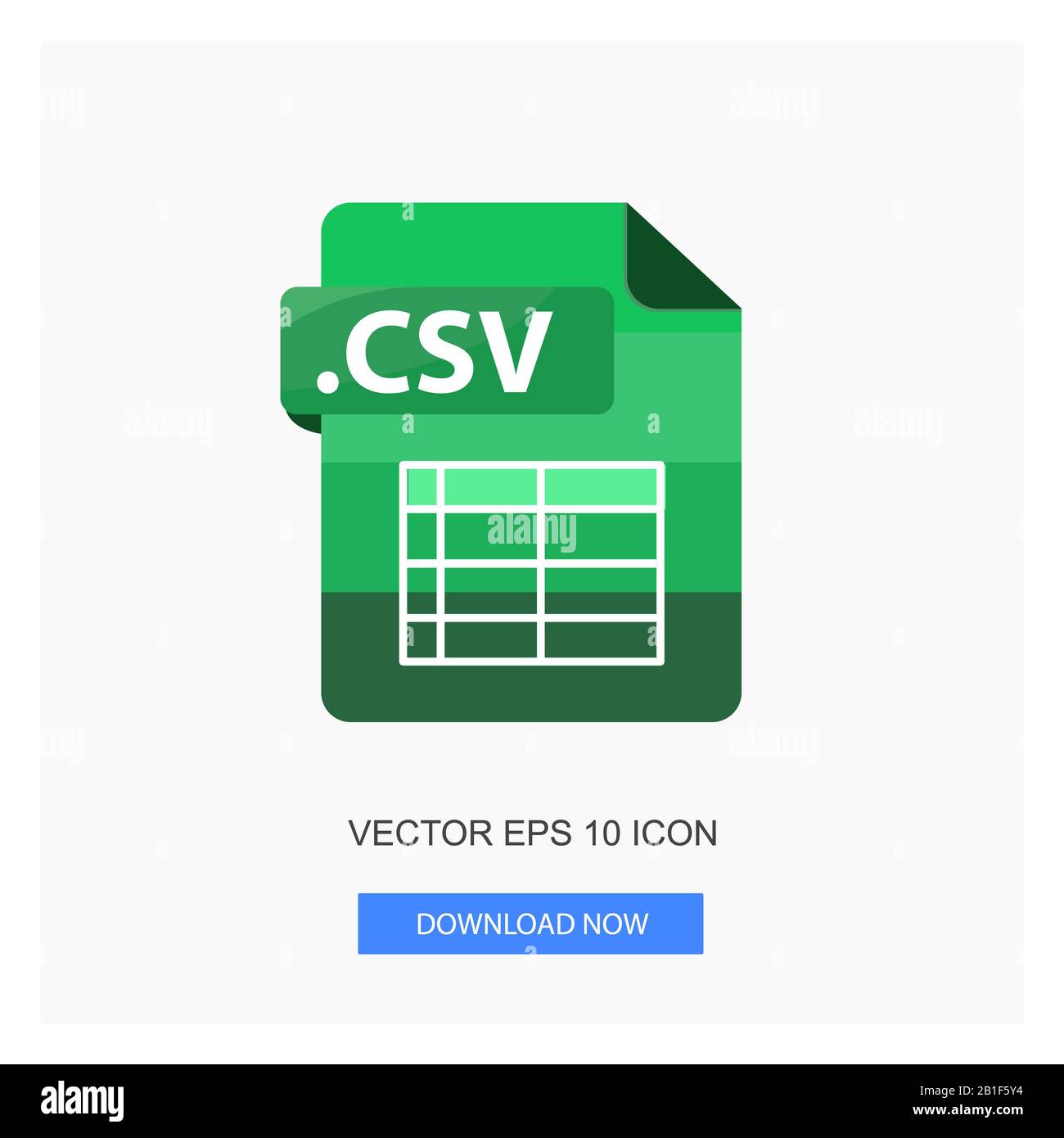 Document Formats .CSV File Paper Green Tone Color Flat Icon Vector Illustration White Background ...