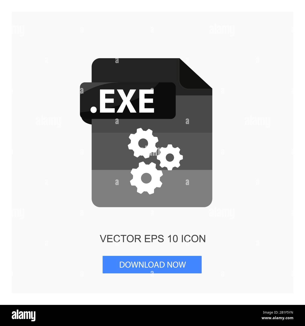 Document Formats .EXE File Paper Black Tone Color Flat Icon Vector ...