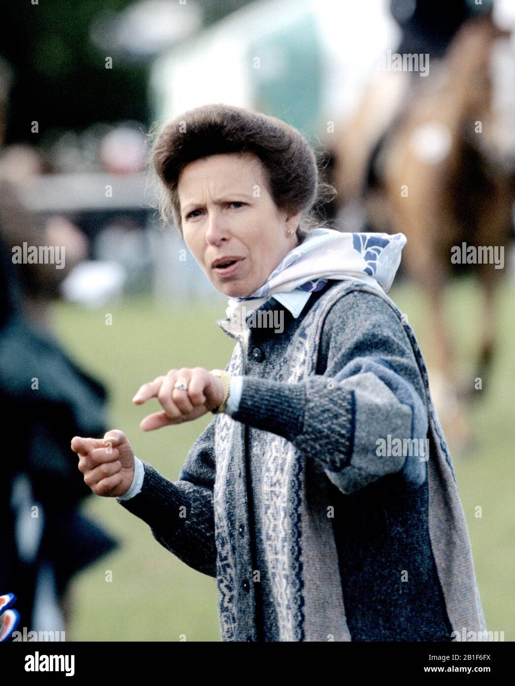 HRH Princess Anne presents the prizes at The Windsor Horse Trials ...