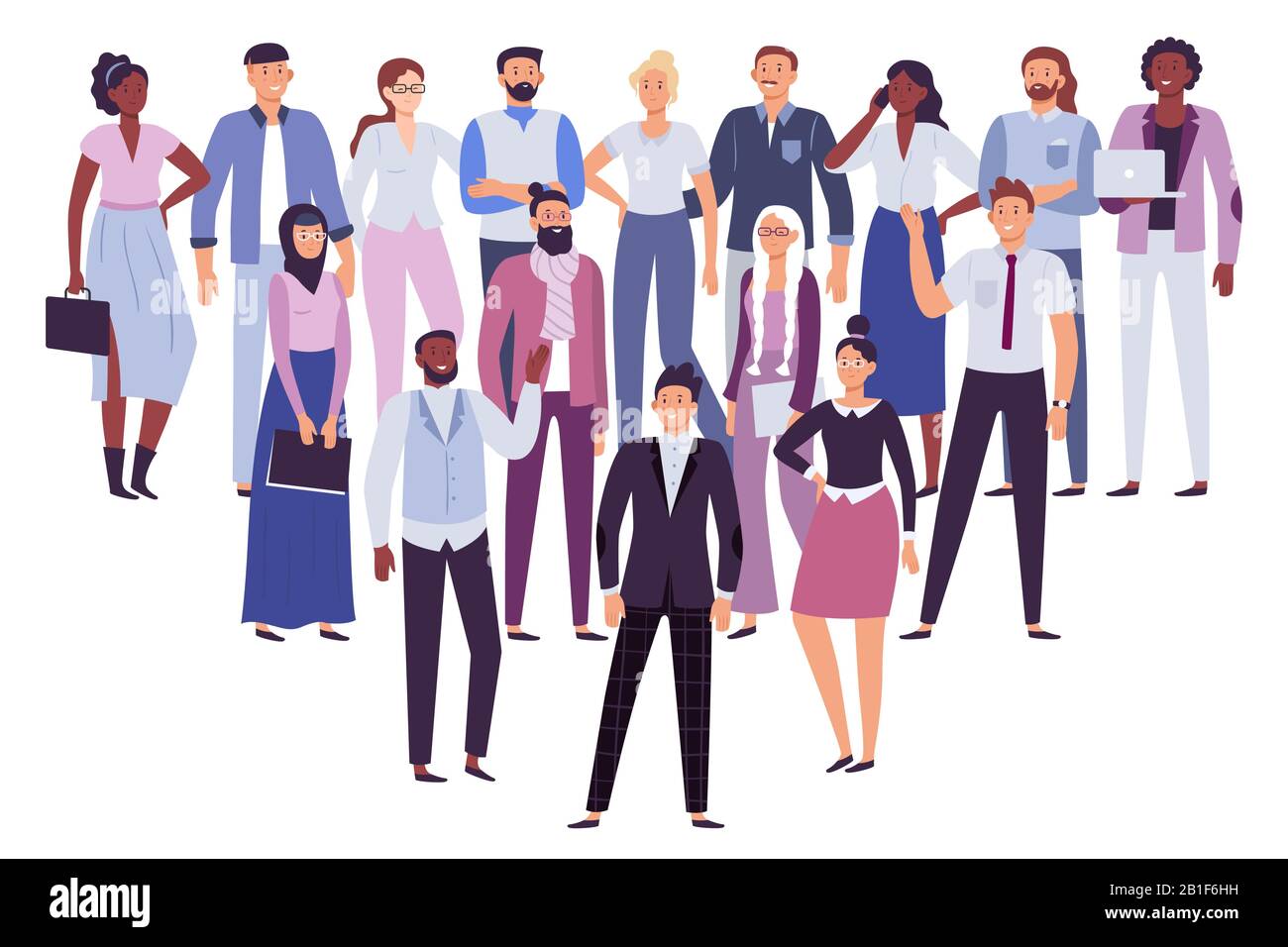 Professional people team. Business persons group, society leadership ...