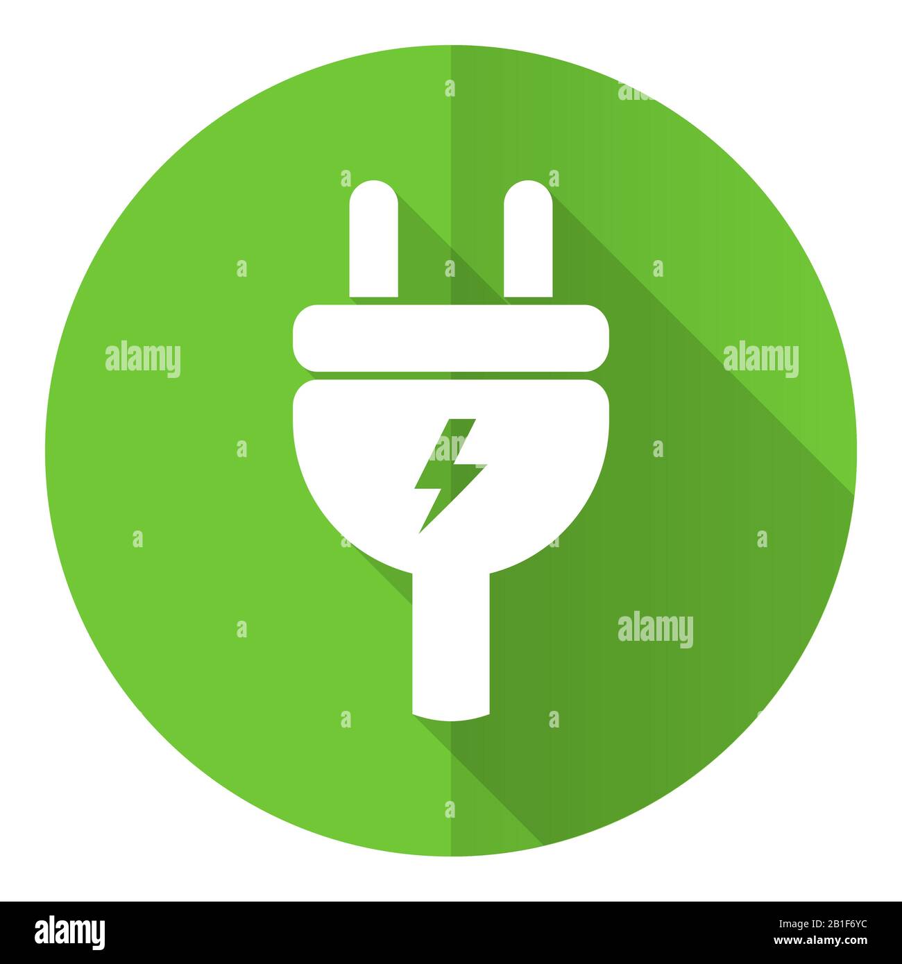 Eletricity flat design vector icon, energy, power, plug concept ...