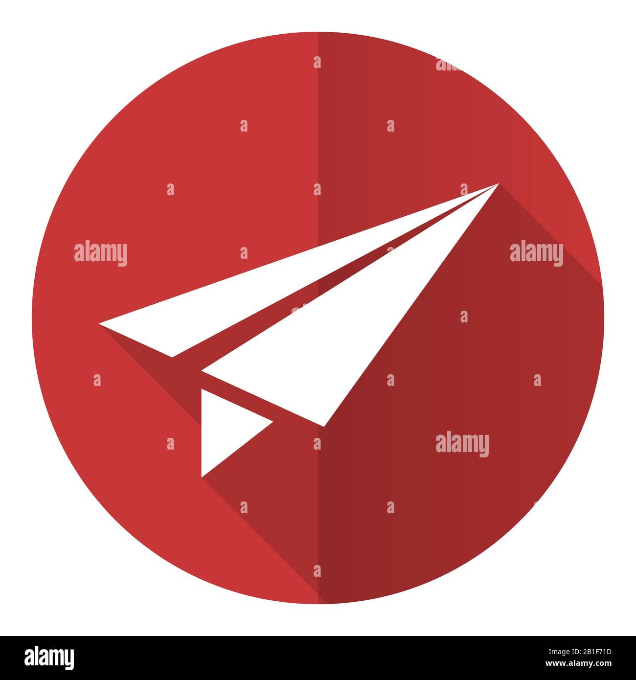 Paper plane flat design vector icon, fly, flight, airplane concept ...
