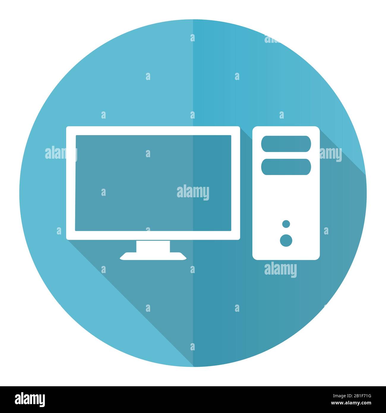 Computer flat design vector icon, monitor, screen, pc concept ...