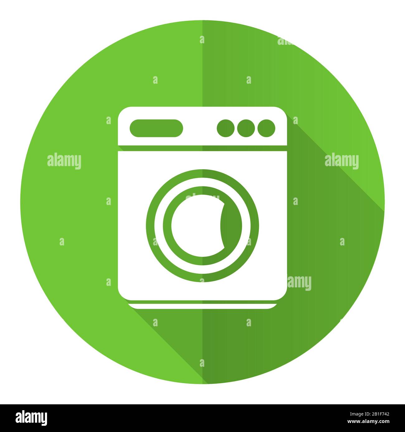 Laundry, machine, washer, flat design vector icon, concept illustration ...