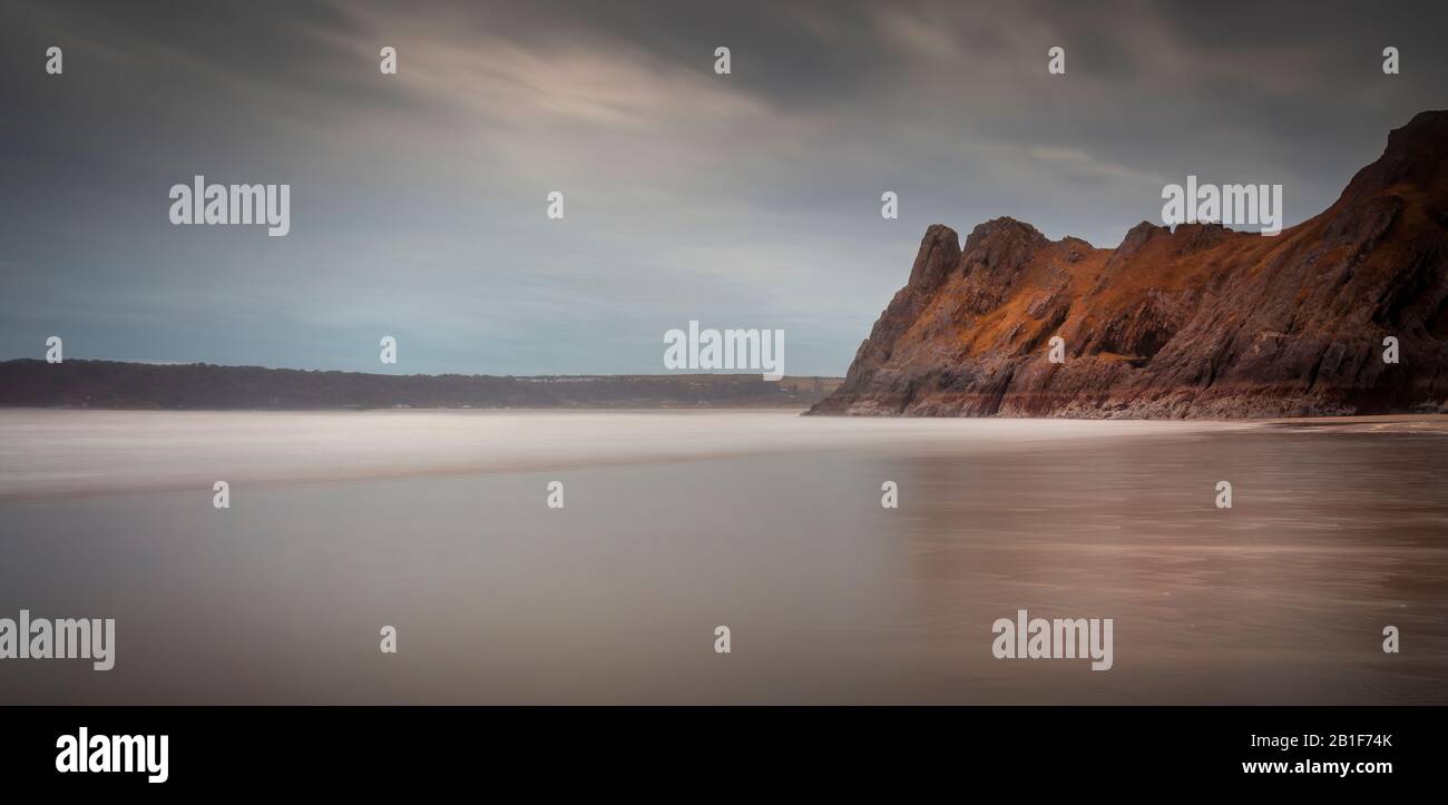 The Great Tor on the Gower peninsula Stock Photo - Alamy