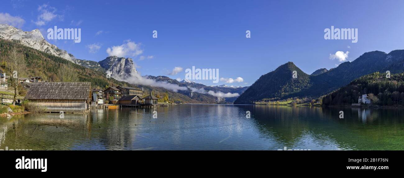 Boathouse at Grundlsee, Grundlsee, Styria, Austria Stock Photo - Alamy