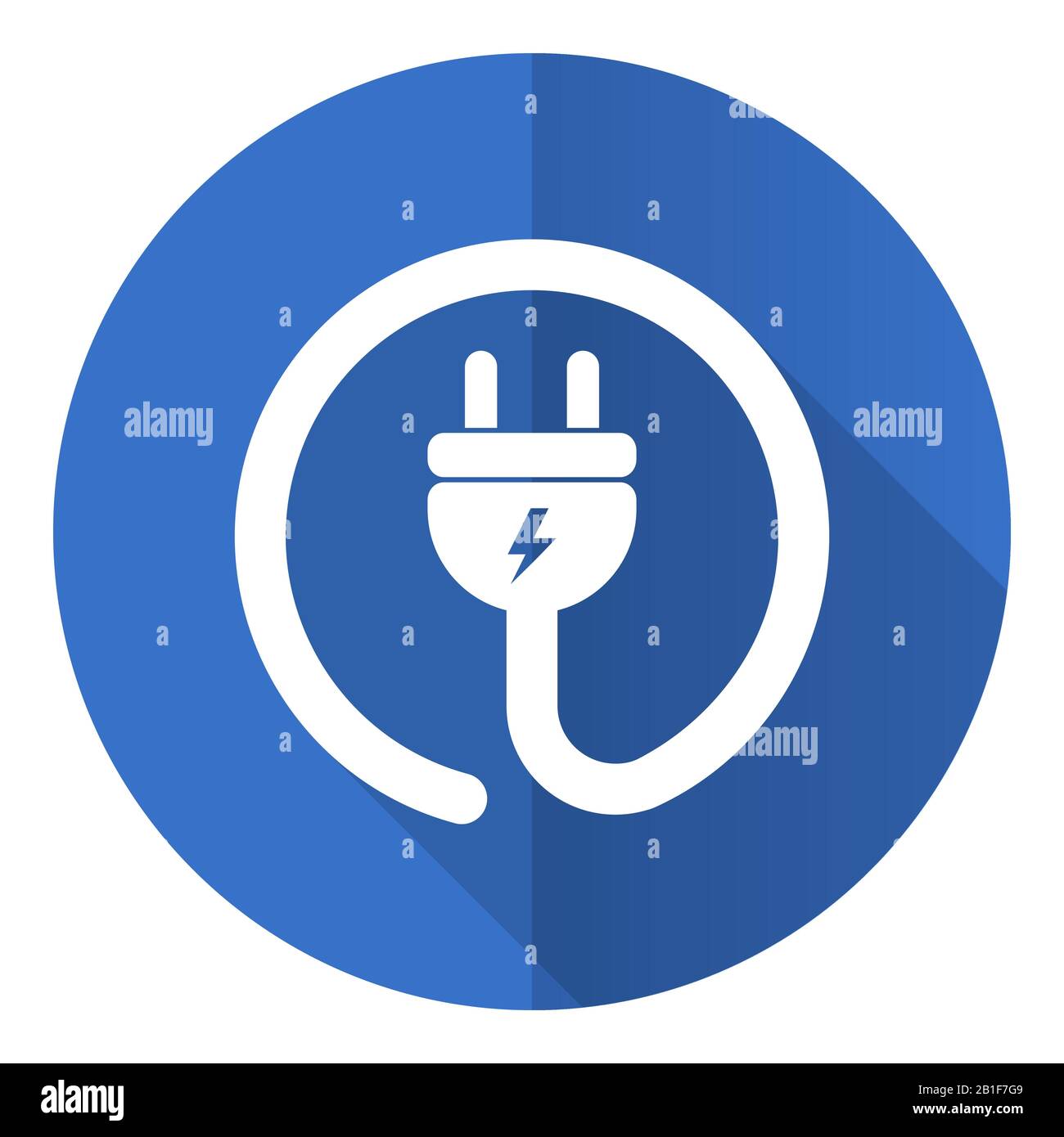 Eletricity flat design vector icon, energy, power, plug concept ...