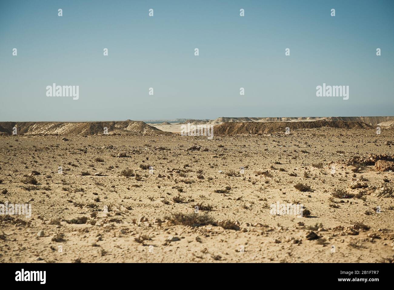 extreme adventures or science expedition in a stone desert. Sahara ...