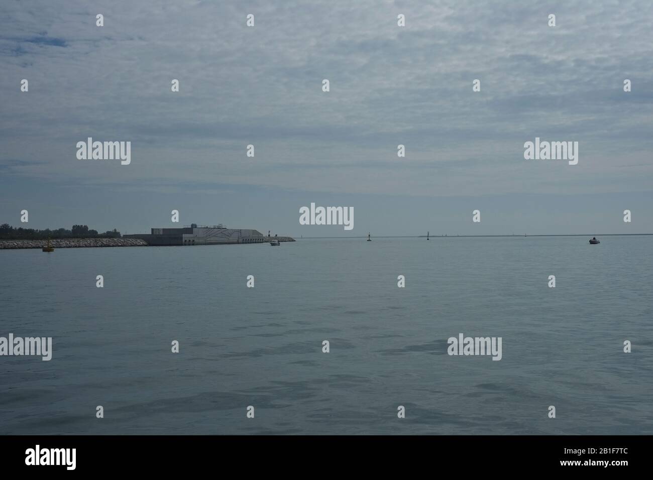 MOSE Project, Isola Artificiale del Baccan di Sant'Erasmo, seen from on ...