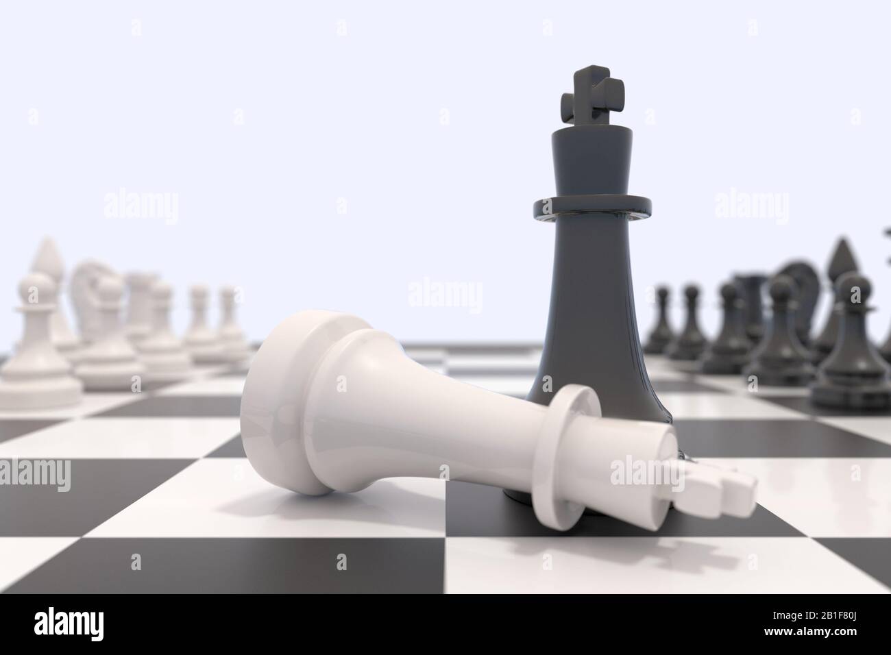 Two chess pieces on a chessboard Stock Photo - Alamy