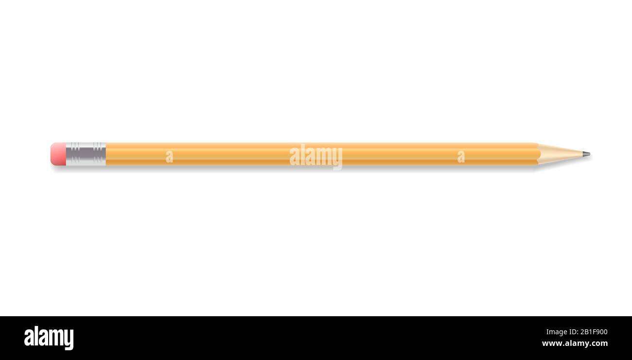 Realistic drawing pencil with rubber end Stock Vector Image & Art - Alamy