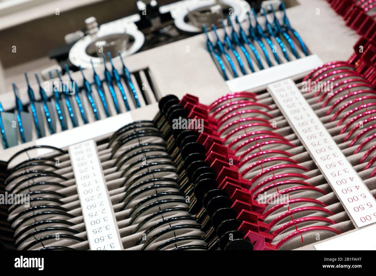 Test rim for checking the vision. Set for diagnostics and selection of ...