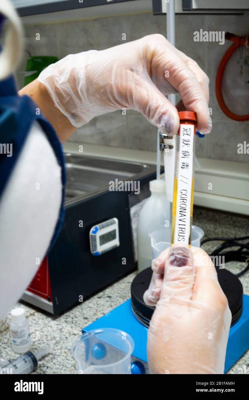 Test tubes in a laboratory Stock Photo - Alamy