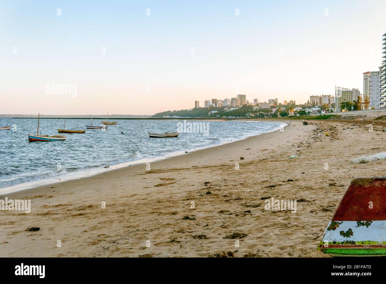 Beautiful coast with fishermen's boats in Maputo, Costa do Sol, Mozambique Stock Photo - Alamy