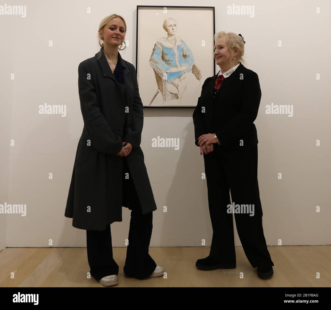 Scarlett Clark and her grandmother Celia Birtwell posing beside ...