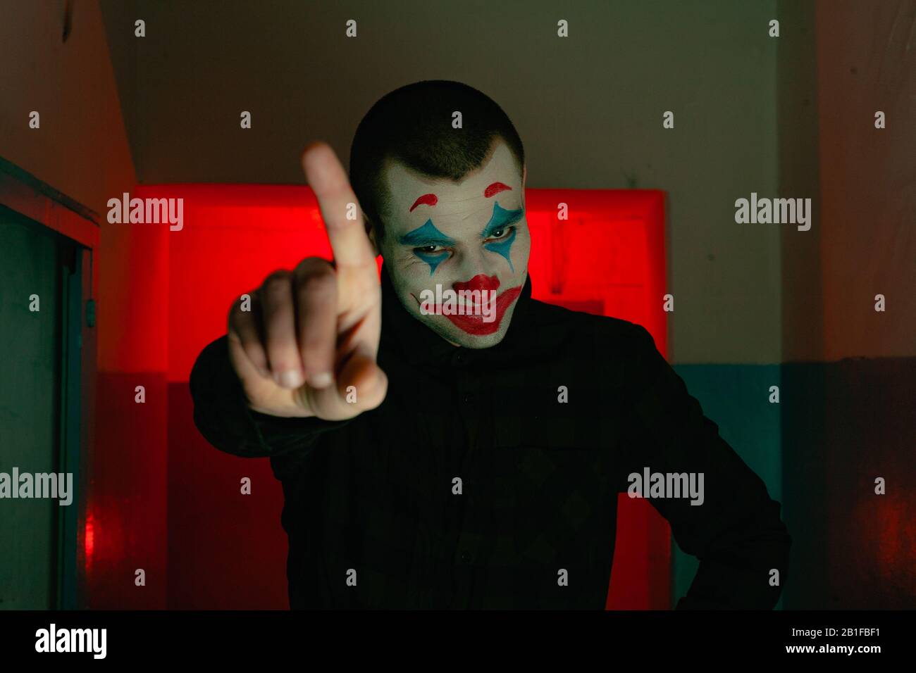 Scary joker looking man hi-res stock photography and images - Alamy