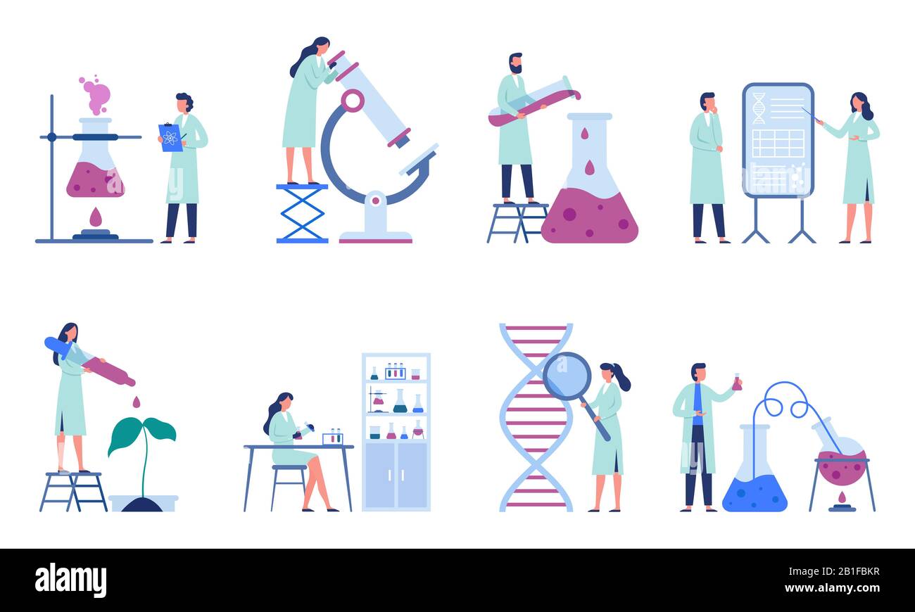 Working scientists. Professional lab research, chemistry laboratory ...