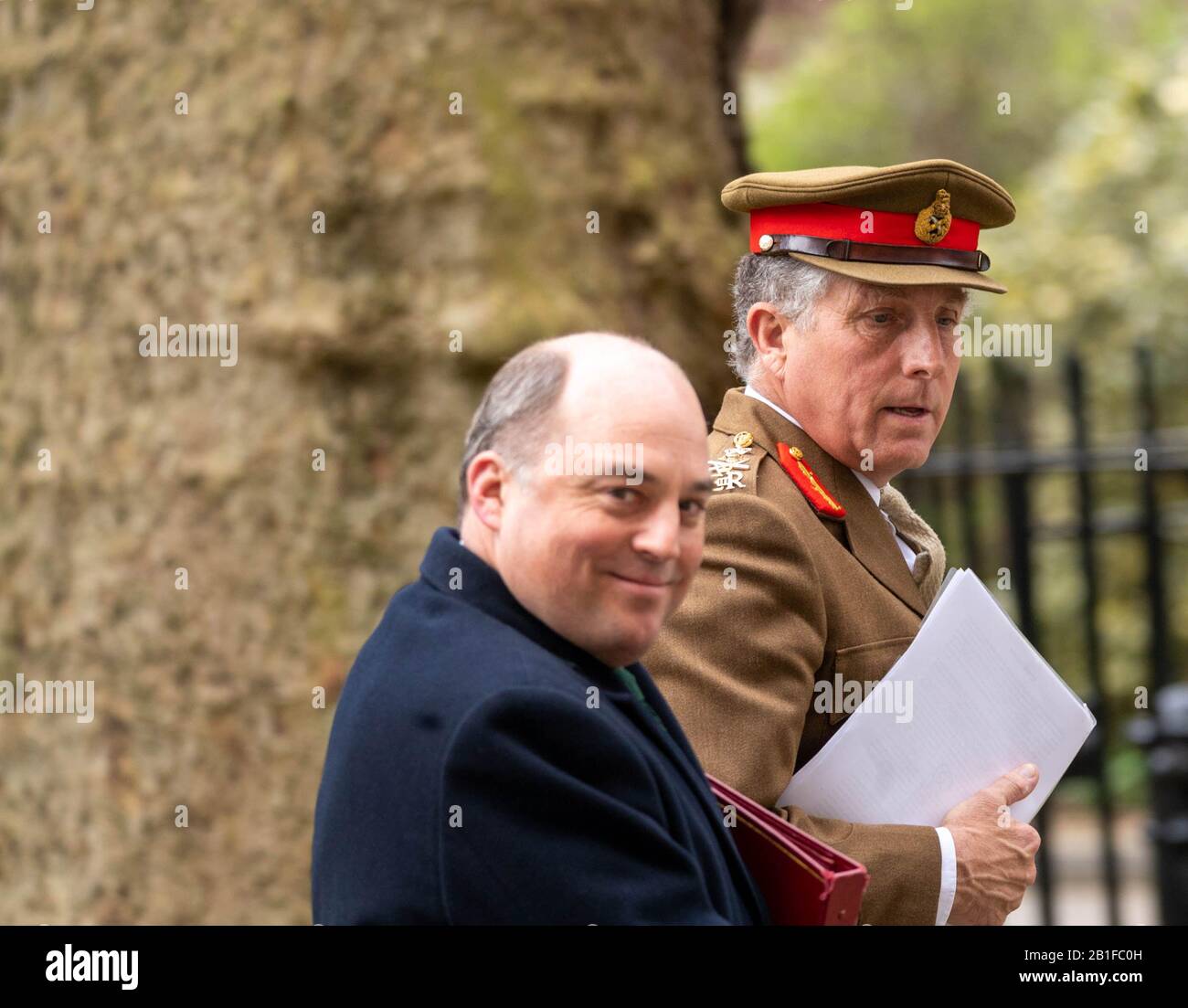 London, UK. 25th Feb, 2020. Ben Wallace MP PC Defence Secretary and Sir ...