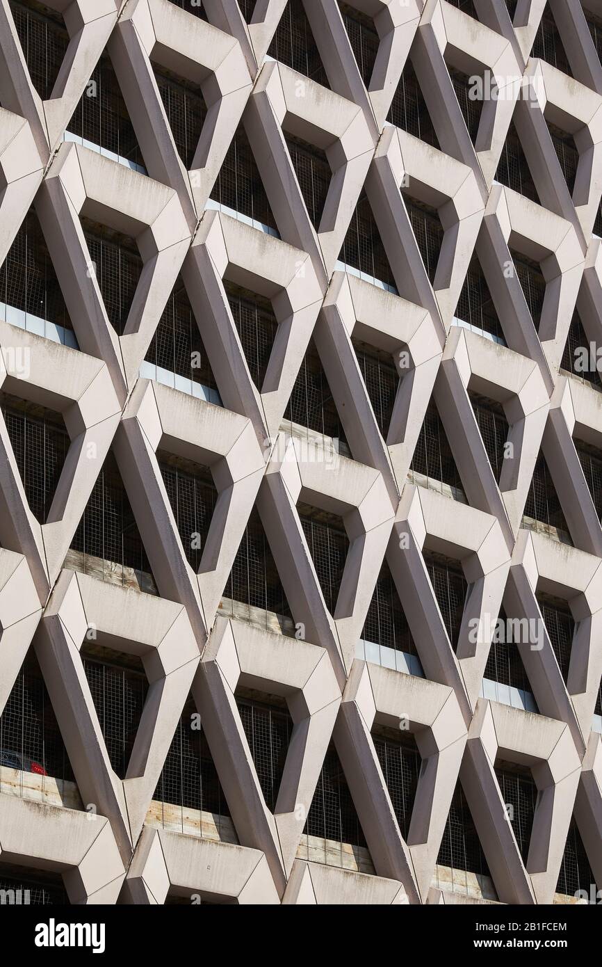 Detail of triangular precast concrete units. Welbeck Street Car Park ...