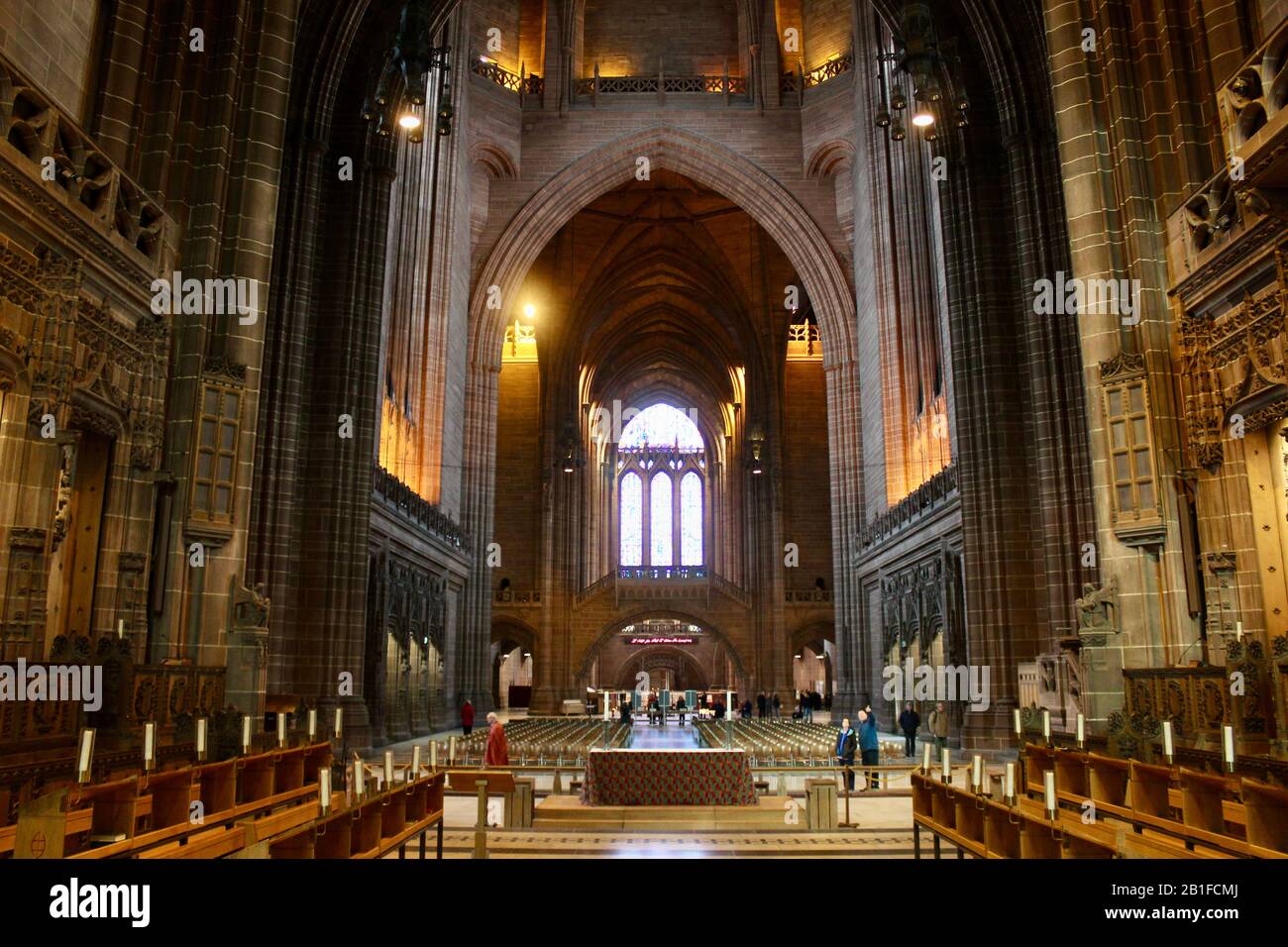 historic liverpool cathedral england UK interior Stock Photo - Alamy