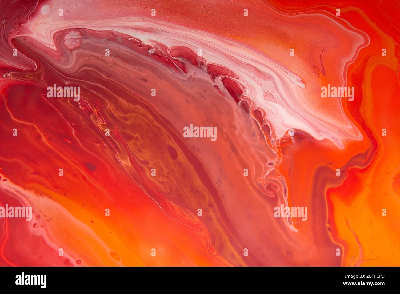 Red Fluid painting abstract texture, art technique Stock Photo - Alamy