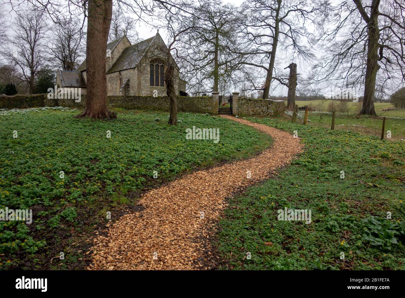 Little Ponton Road to church in Grantham , UK Stock Photo - Alamy