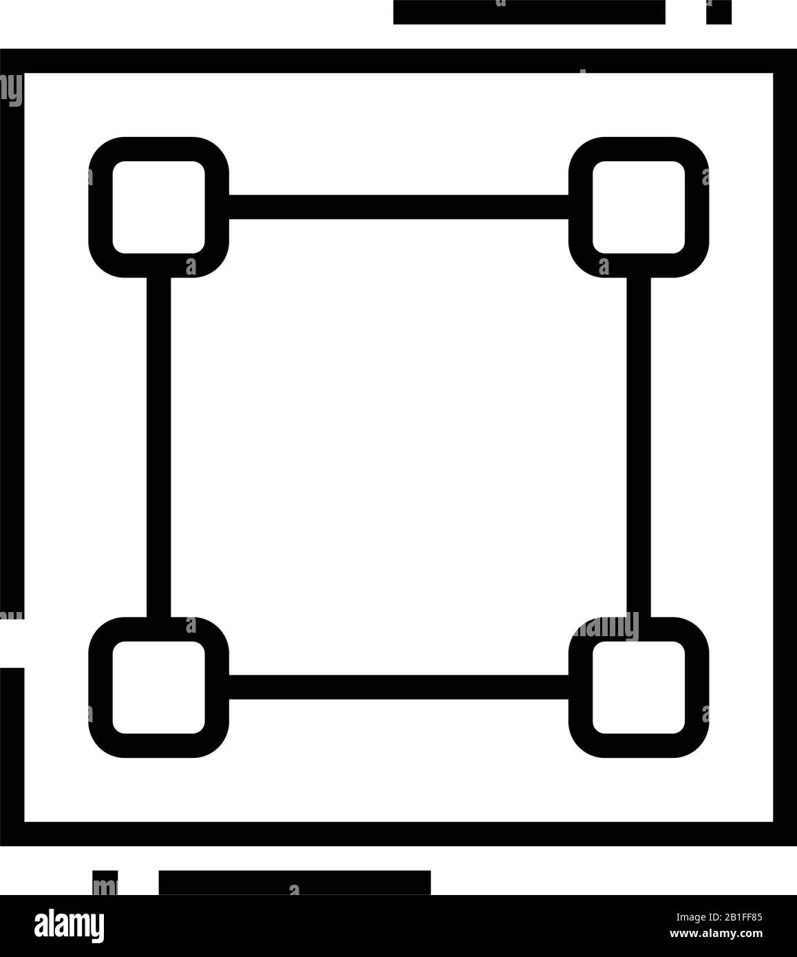 Game field line icon, concept sign, outline vector illustration, linear ...