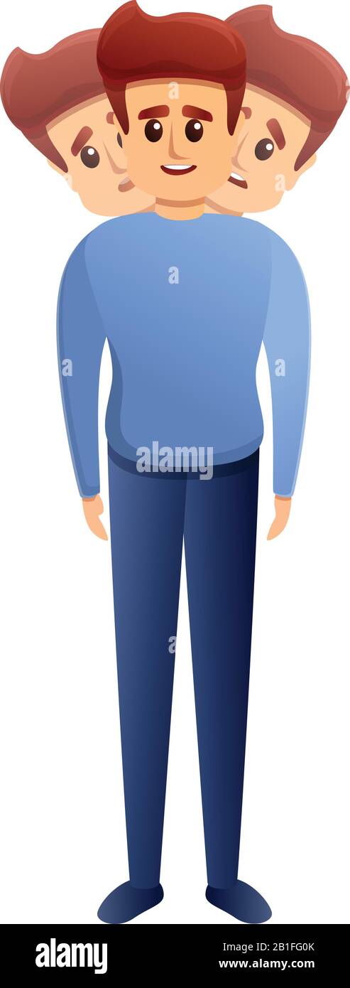 Young bipolar disorder icon. Cartoon of young bipolar disorder vector ...