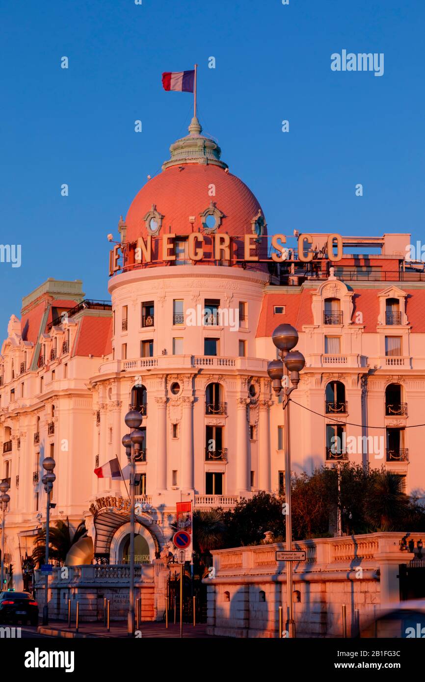 The Hotel Negresco, Promenade des Anglais, Baie des Anges, Nice, South ...