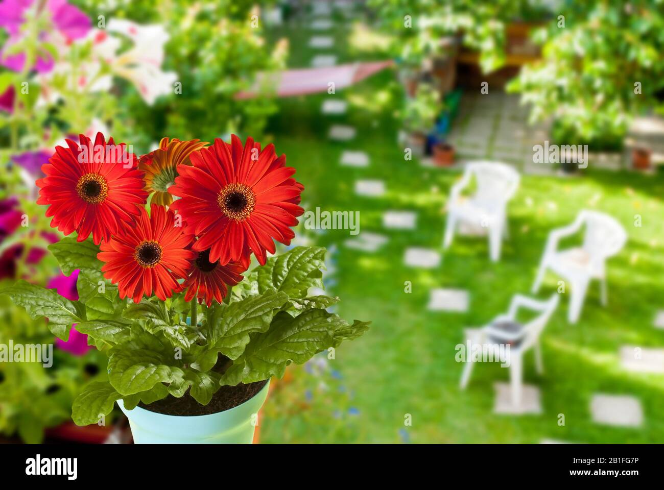 View courtyard from balcony hi-res stock photography and images - Alamy