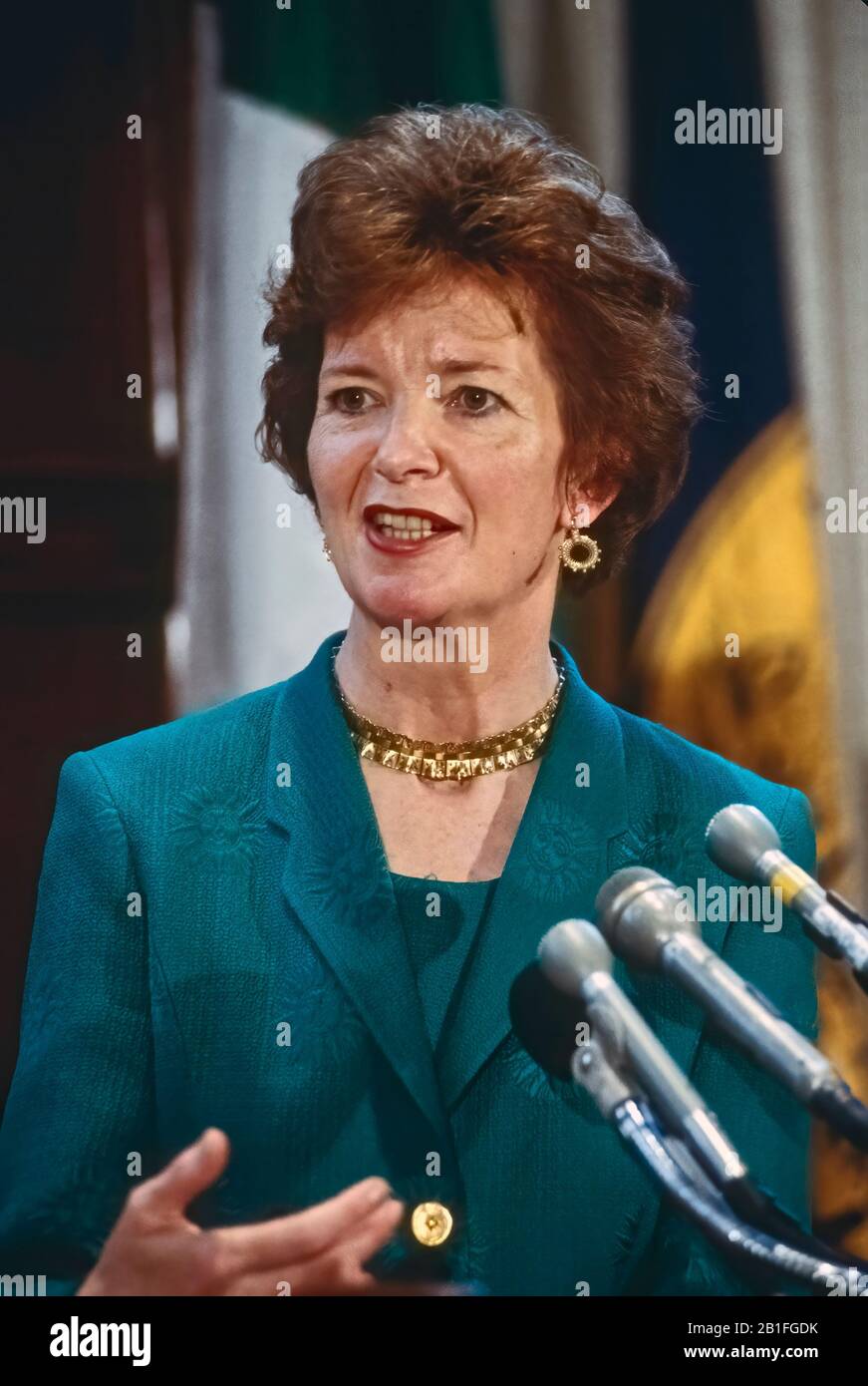 Washington, DC., USA. June 14,1996President of Ireland Mary Robinson ...