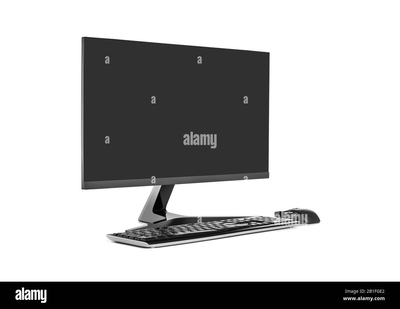 Desktop PC on white background Stock Photo - Alamy