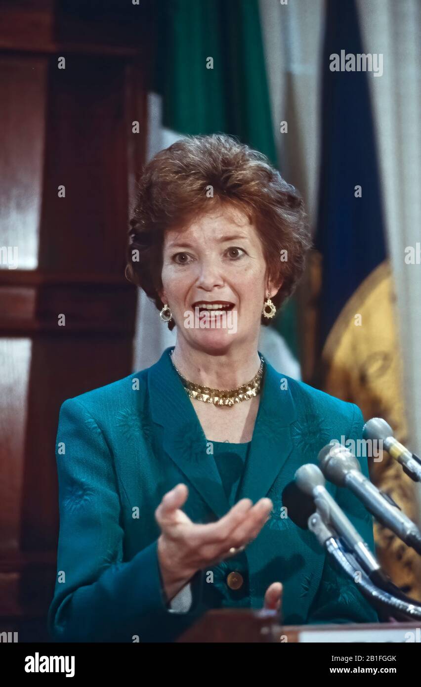 Washington, DC., USA. June 14,1996President of Ireland Mary Robinson ...