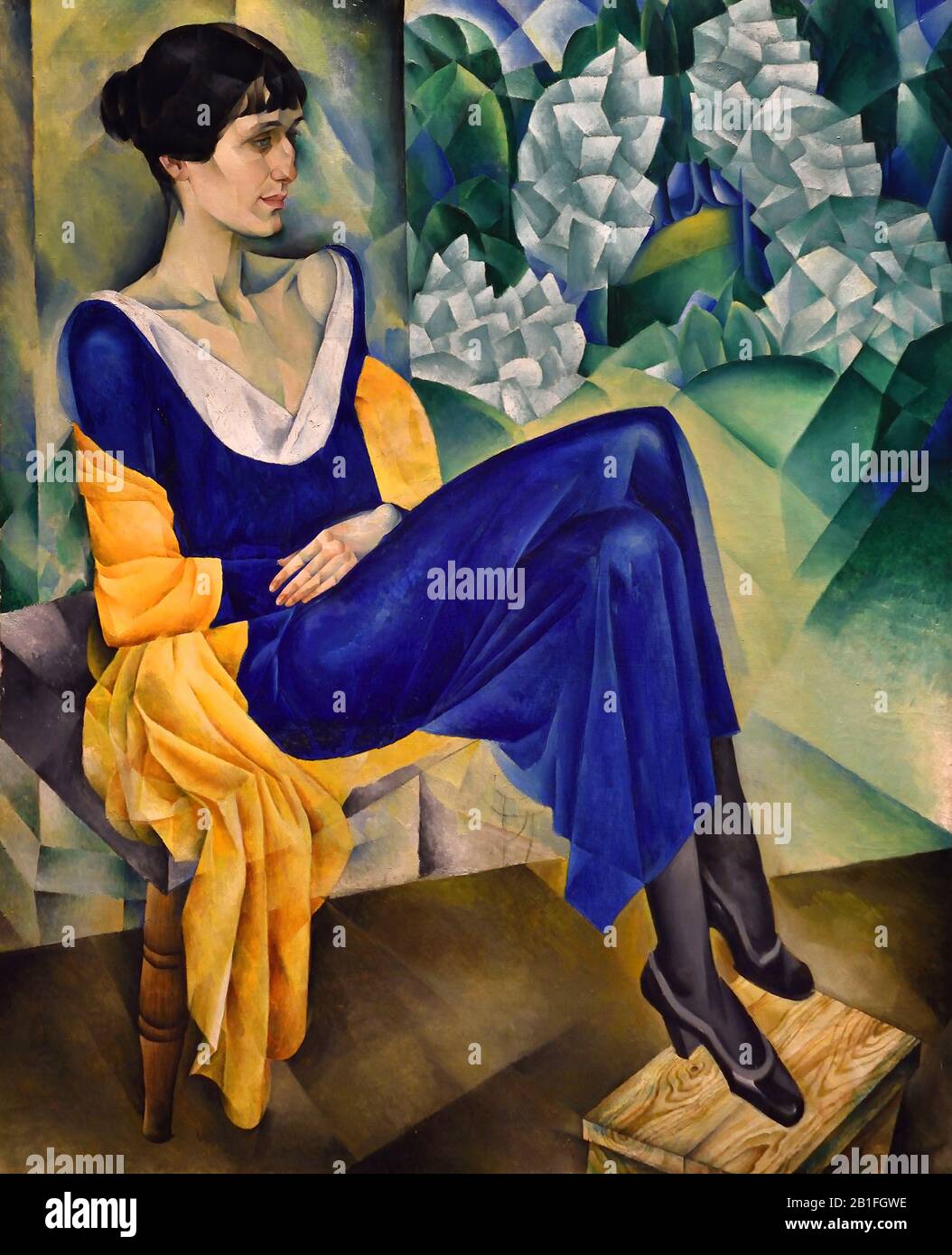 Portrait of Anna Akhmatova (Anna Andreyevna Gorenko) - (Russian poet) 1915 by Nathan Altman 1889 ...