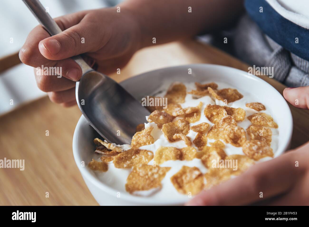 Cereal Bowl With Spoon And Milk