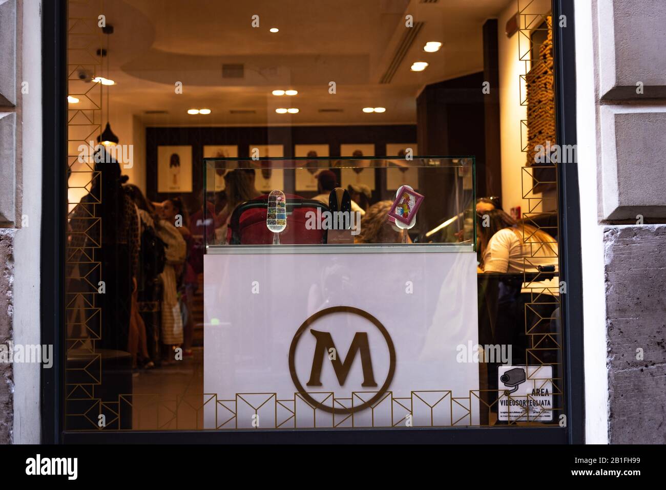 Rome, Italy - September 5, 2019: Storefront of MAGNUM boutique in ...
