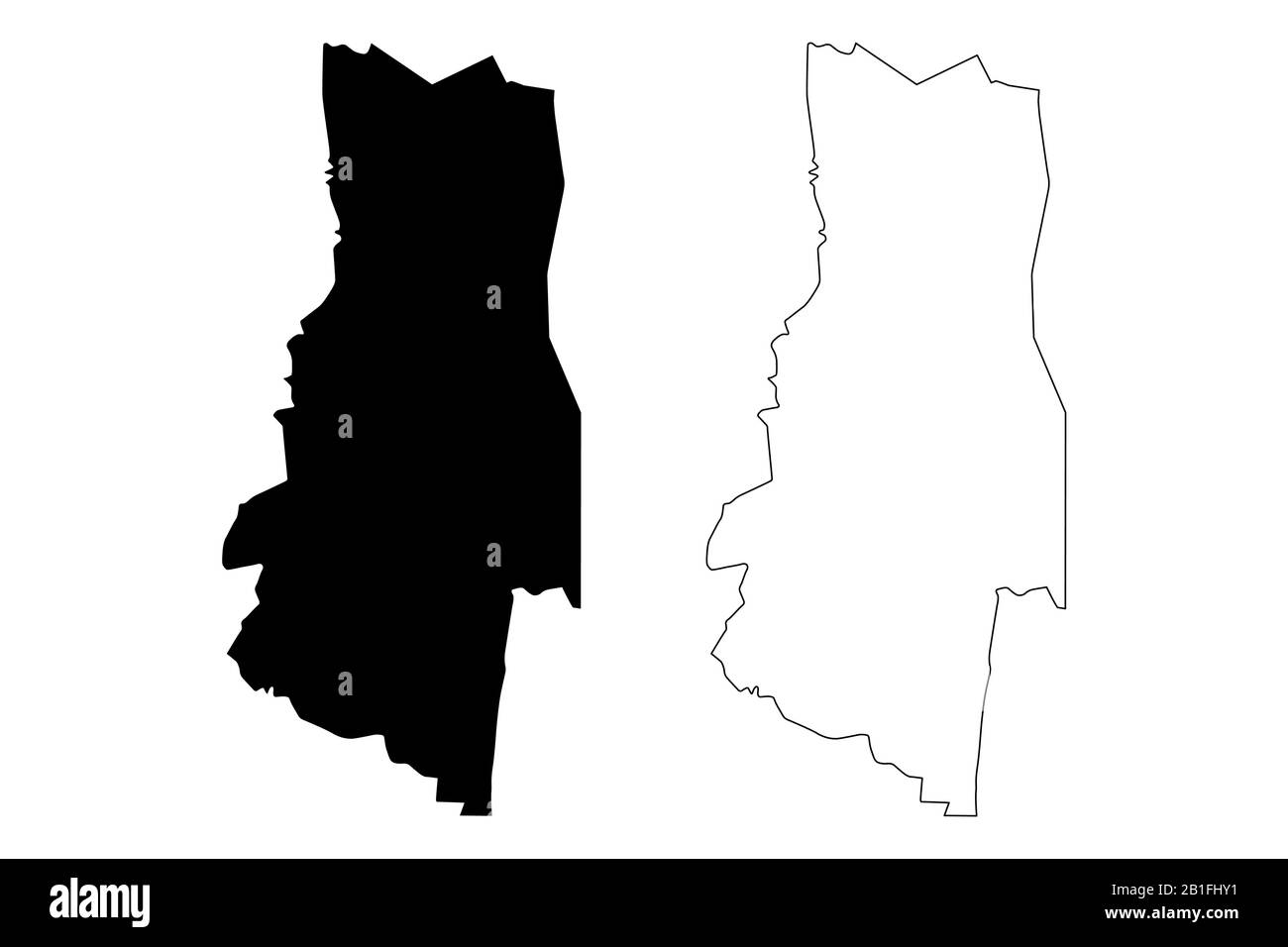 Lubombo Region (Swaziland, Kingdom of Eswatini) map vector illustration ...