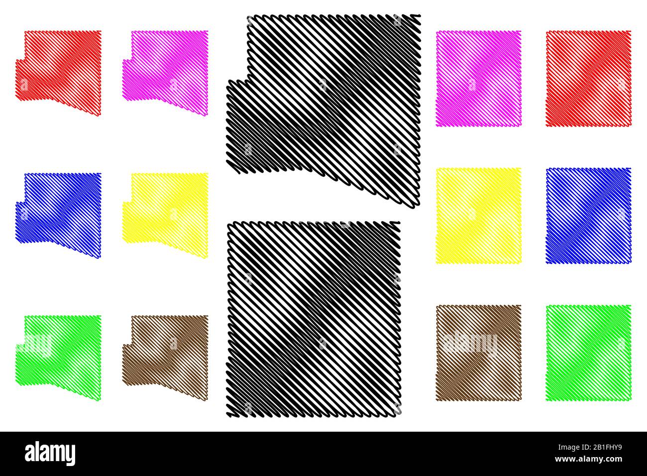 Prowers vector outline map Cut Out Stock Images & Pictures - Alamy