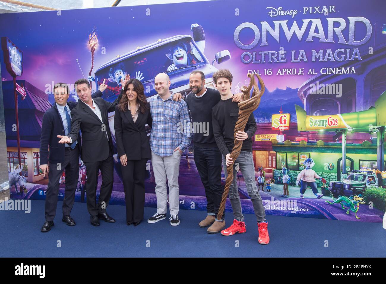 Cast during photocall of the film produced by Disney Pixar "Onward ...